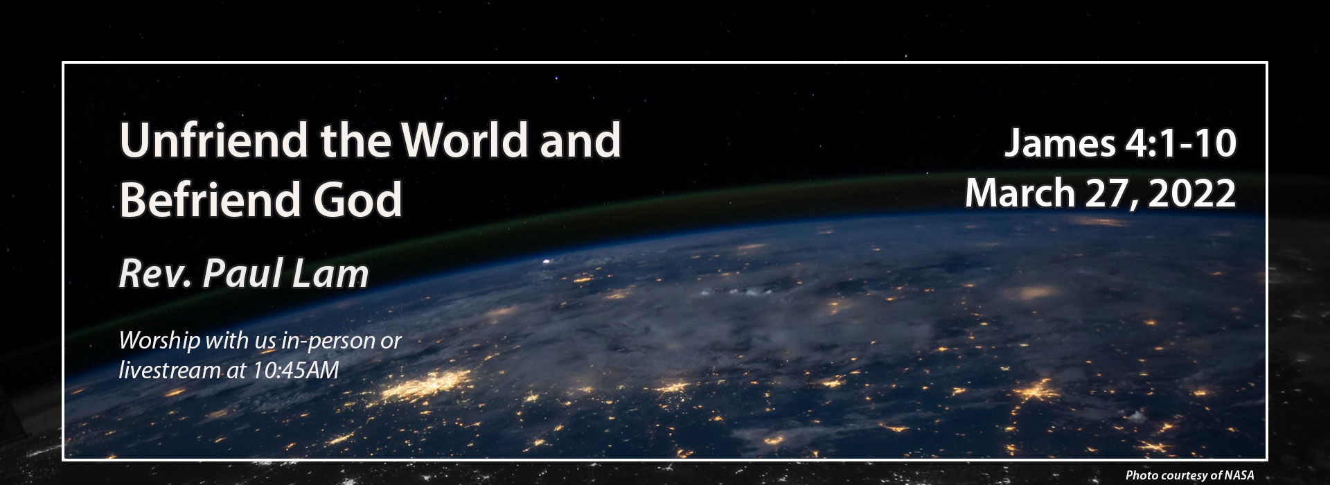 Unfriend the World and Befriend God – Fujian Evangelical Church
