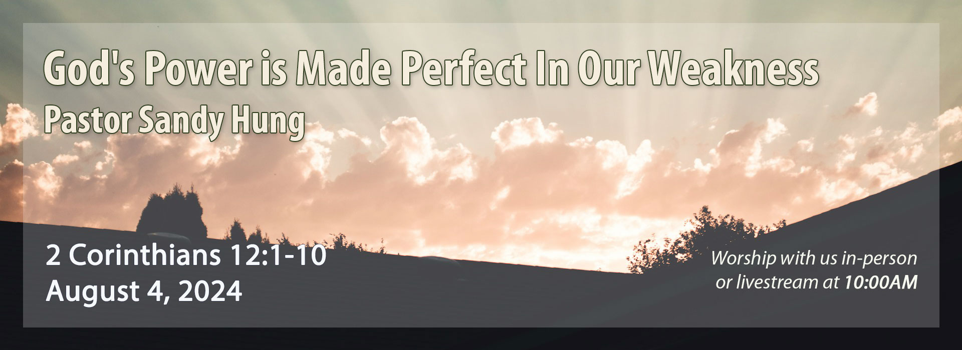 God’s Power is Made Perfect In Our Weakness – Fujian Evangelical Church